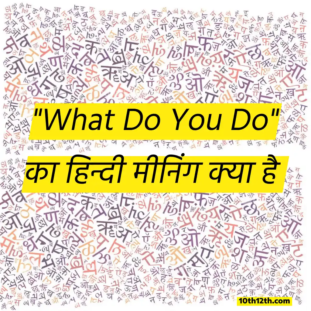 What Do You Do What Do You Do